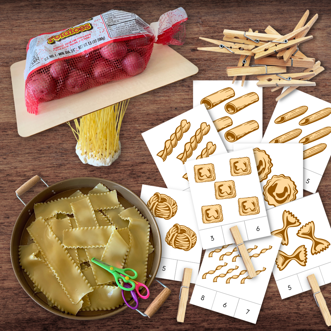 Montessori & STEM-Inspired Pasta Counting, Cutting and Weight Distribu ...