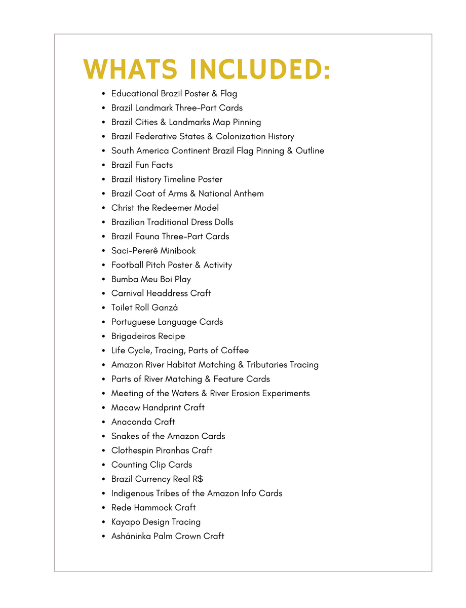 Brazil Activity Book: Hands-on Activities, Experiments, Models & Cultu ...