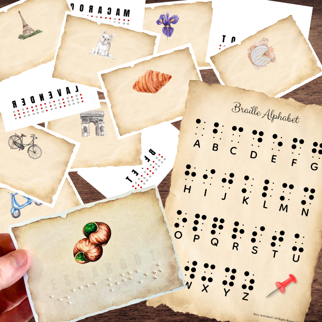 Braille Alphabet Punch Cards & Poster | Hand's on Activity & Fine Moto ...