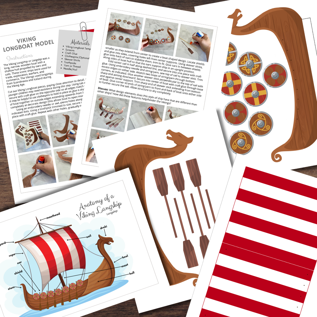 Paper 3D Model of VIKING Longship (Langskip) Detailed Norse Design w/I ...