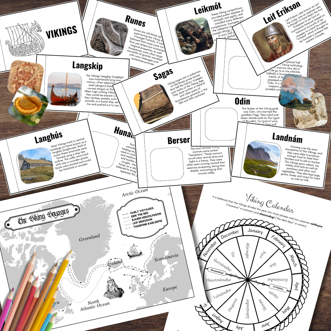 VIKING NORSE Civilizations Flipbook, Calendar, Armor, Hierarchy & Expl ...