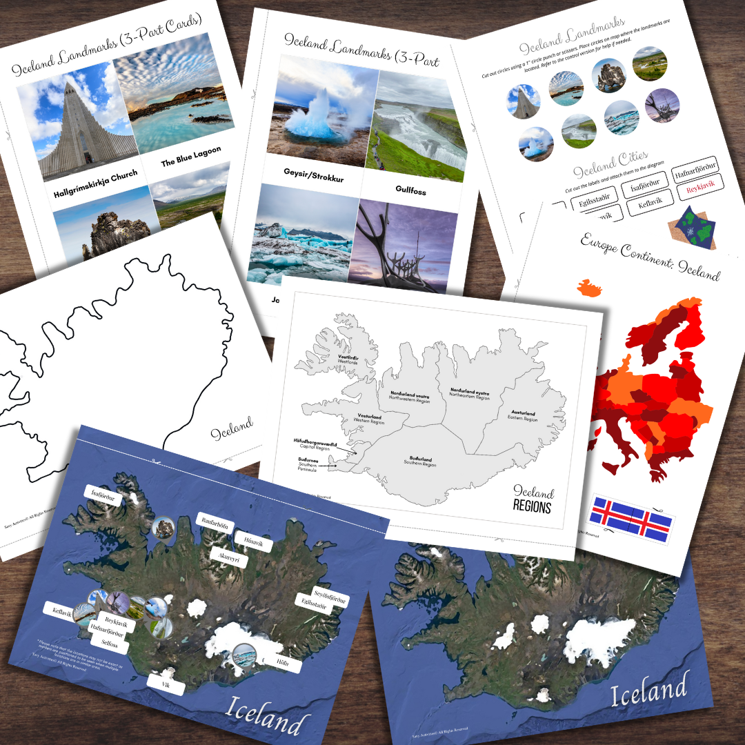 ICELAND Europe Geography Landmark City Interactive Map Pinning Posts ...