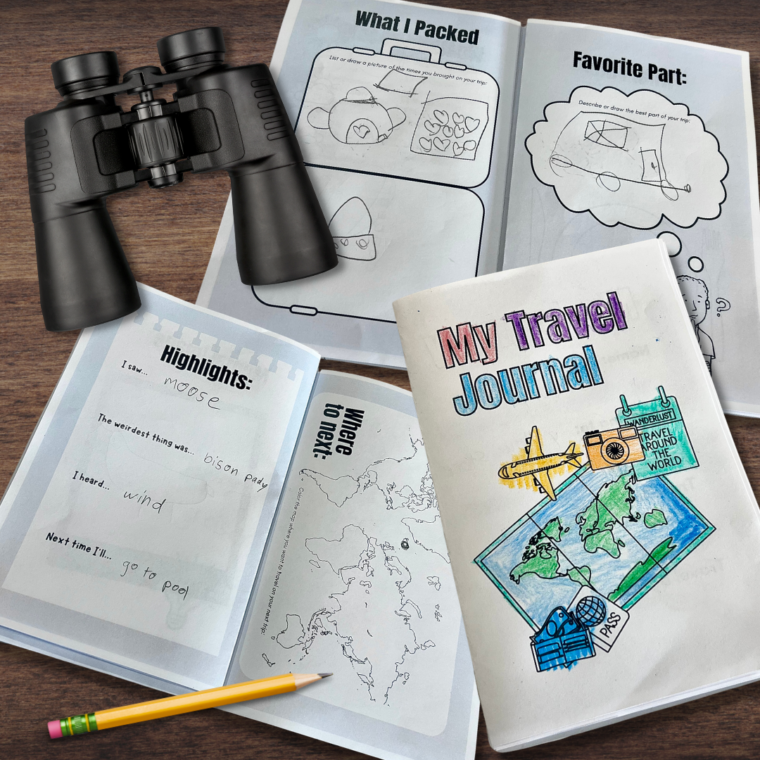 Illustrated Children's Adventure Travel Trip Journal *14 Pages* – Savy ...