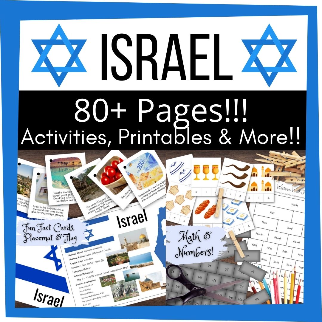 Montessori Inspired ISRAEL Unit Study - Jewish Feasts, Activities, Cra ...