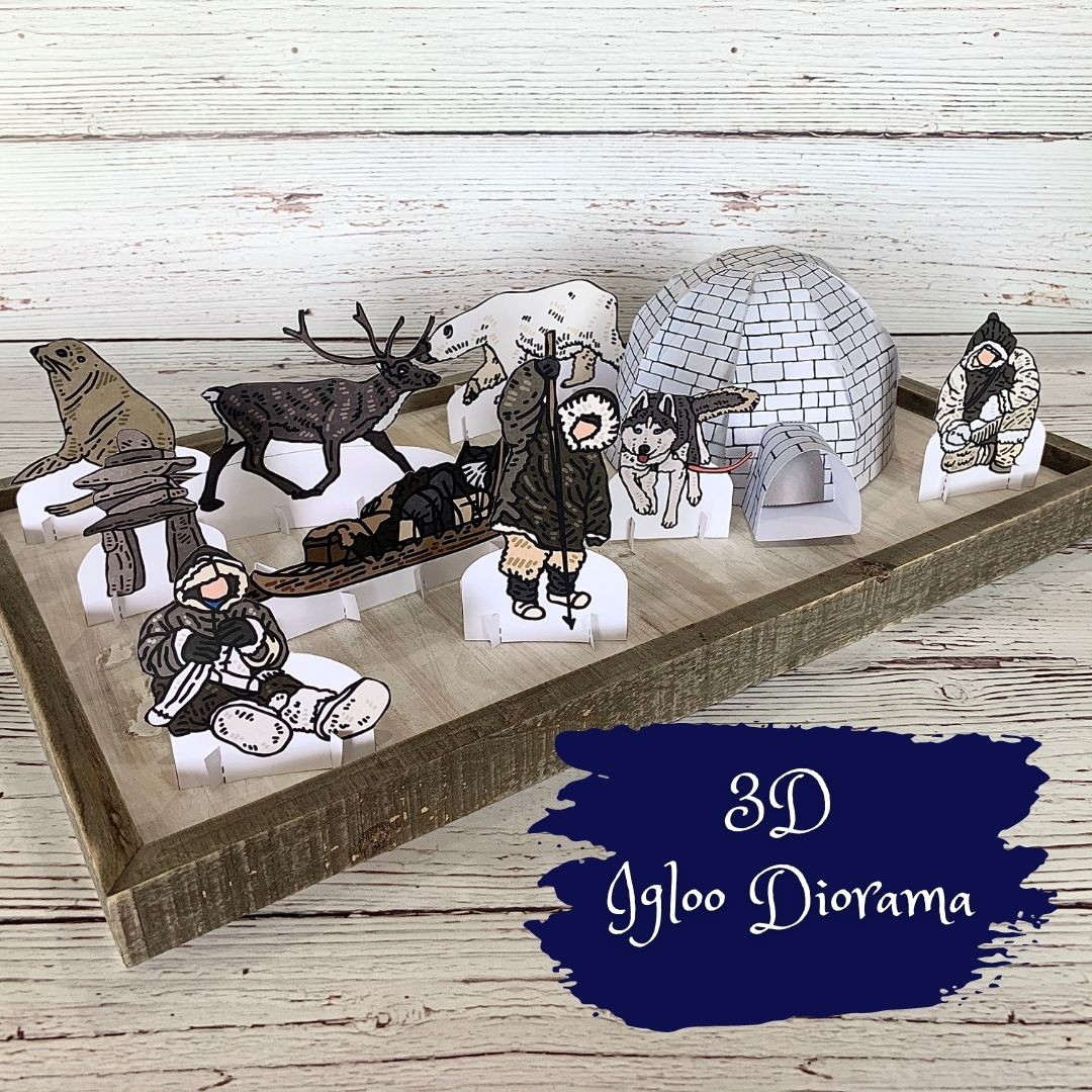 INUIT Bundle - 3D Arctic Igloo Diorama, Flipbook, Poster & Inukshuk St ...