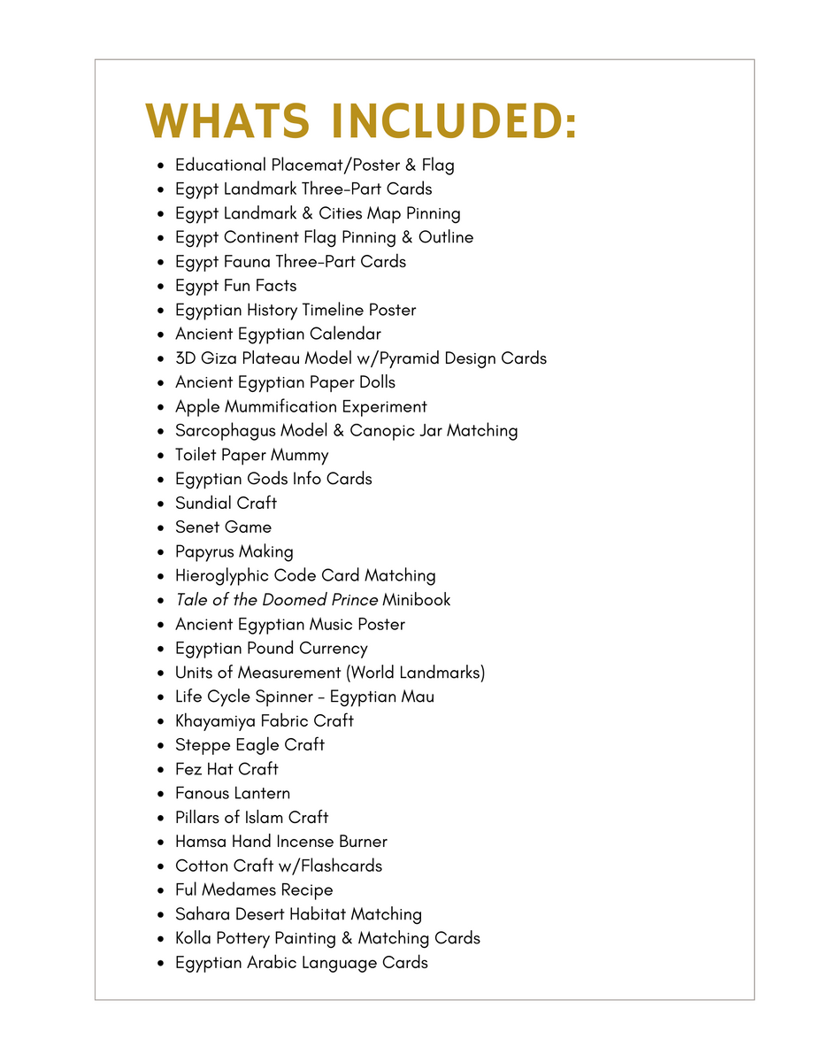 Egypt Activity Book: Hands-on Activities, Experiments & Learning Resou ...