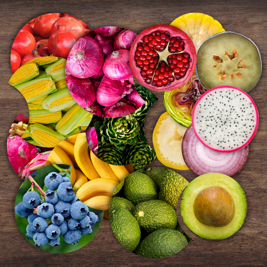 Fruit & Vegetable CROSS-SECTION Produce Match - FULL COLOR Images ...