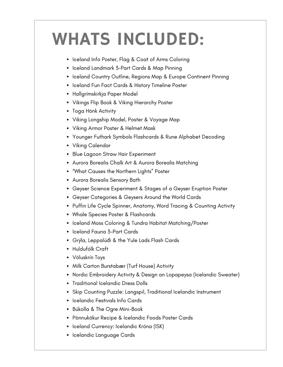 ICELAND Activity Book: Hands-on Europe Activities, Experiments, Models ...