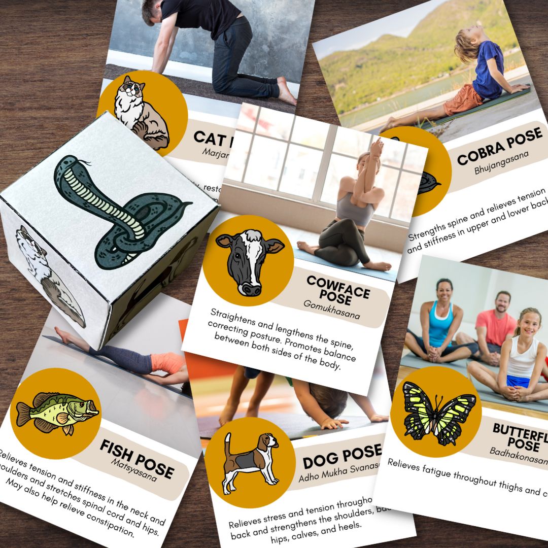 Animal Yoga Position & Description Cards - Practice Animal-Themed Pose ...