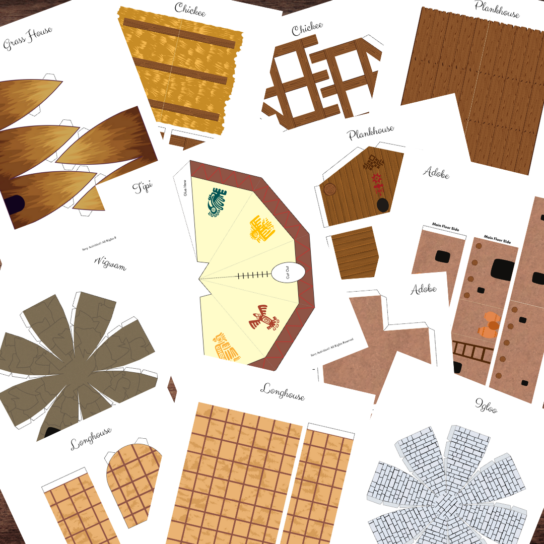 Native American Igloo Homes NATIVE AMERICAN Shelters Dwellings Eight