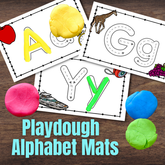 Alphabet Tracing PLAY DOUGH Playdough A-Z Mats *Upper & Lower Case ...