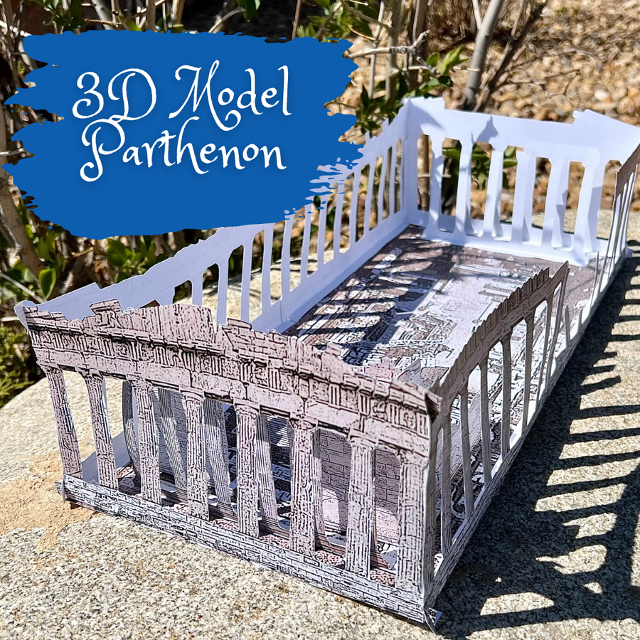 Greek PARTHENON 3D Model Greece Ancient Athens Acropolis Paper Diorama ...
