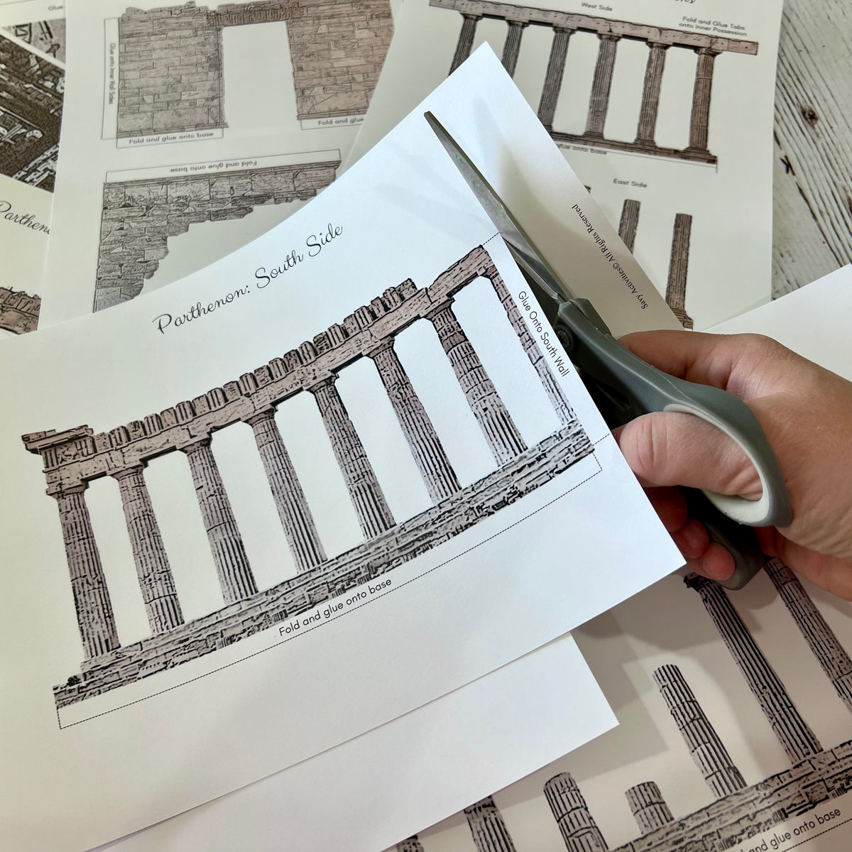 Greek PARTHENON 3D Model Greece Ancient Athens Acropolis Paper Diorama ...