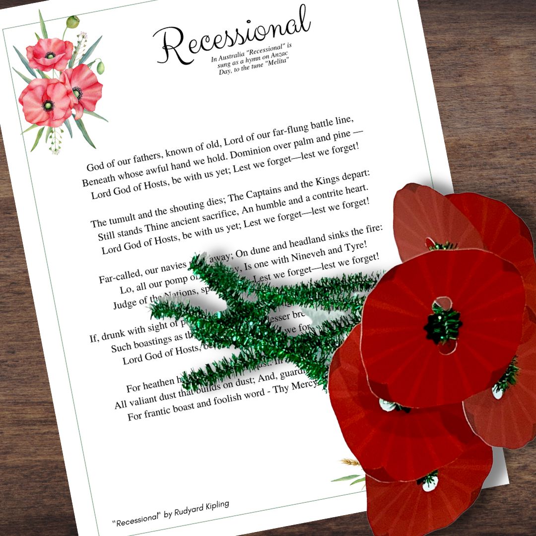 Australia ANZAC DAY Bouquet Craft & Recessional Poem Poster – Savy ...