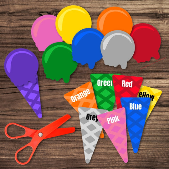 LEARNING COLORS - Ice Cream Themed Color Matching – Savy Activities